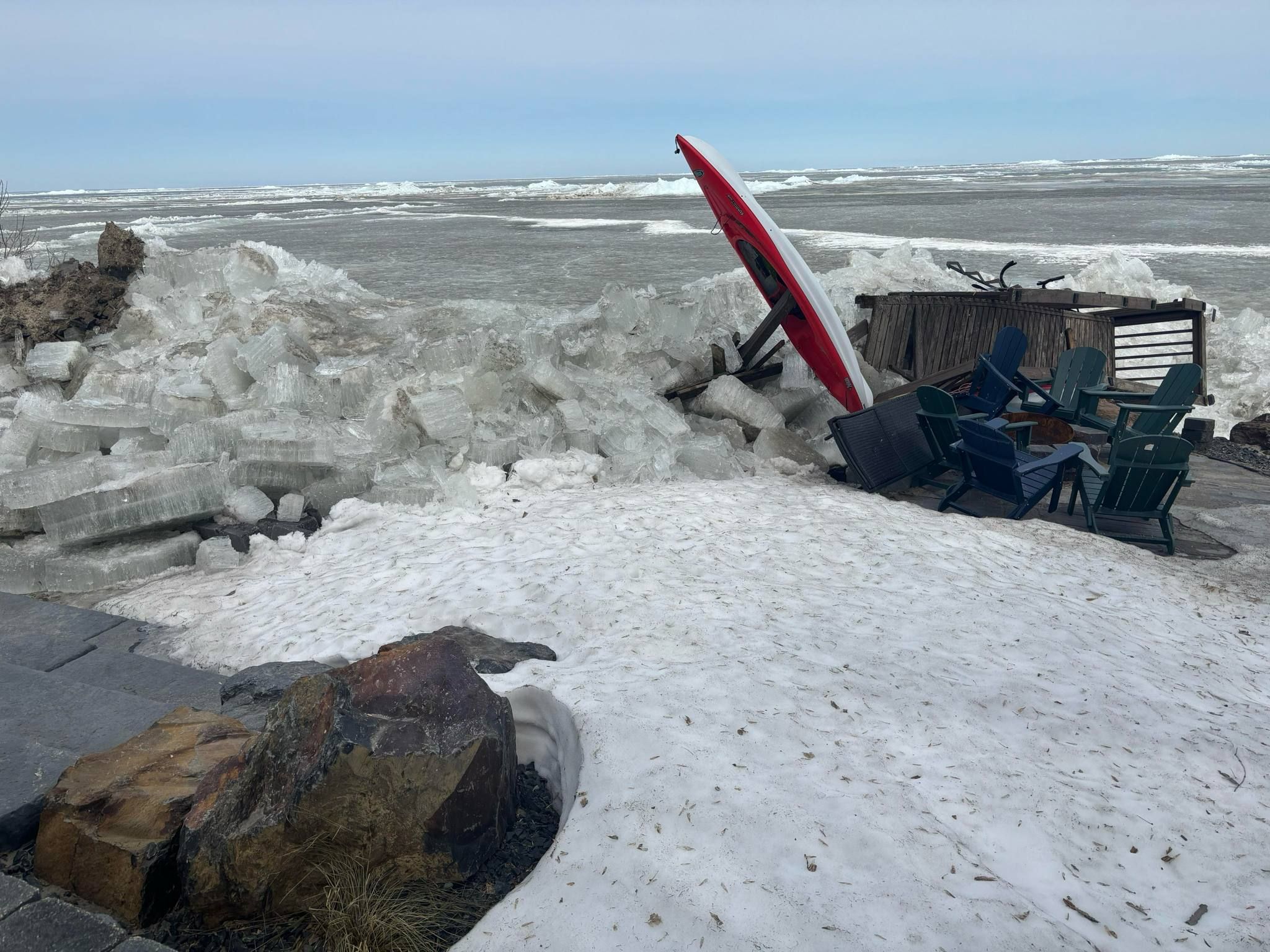 Ice surge wreaks havoc on Delta Beach properties - PortageOnline.com ...
