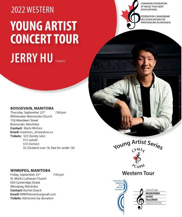 Saskatoon-based young artist Jerry Hu set to perform in Winnipeg ...