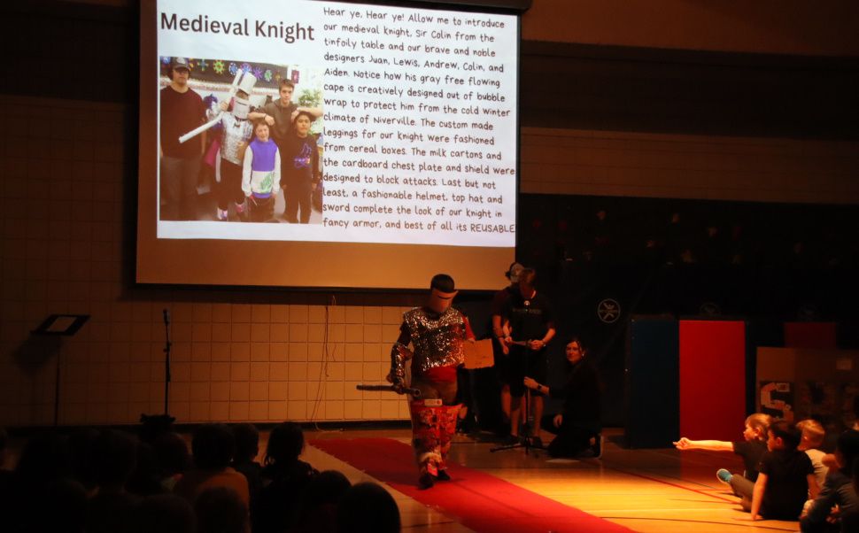 Niverville grade 4 and 10 students work together to put on a 'trashion ...