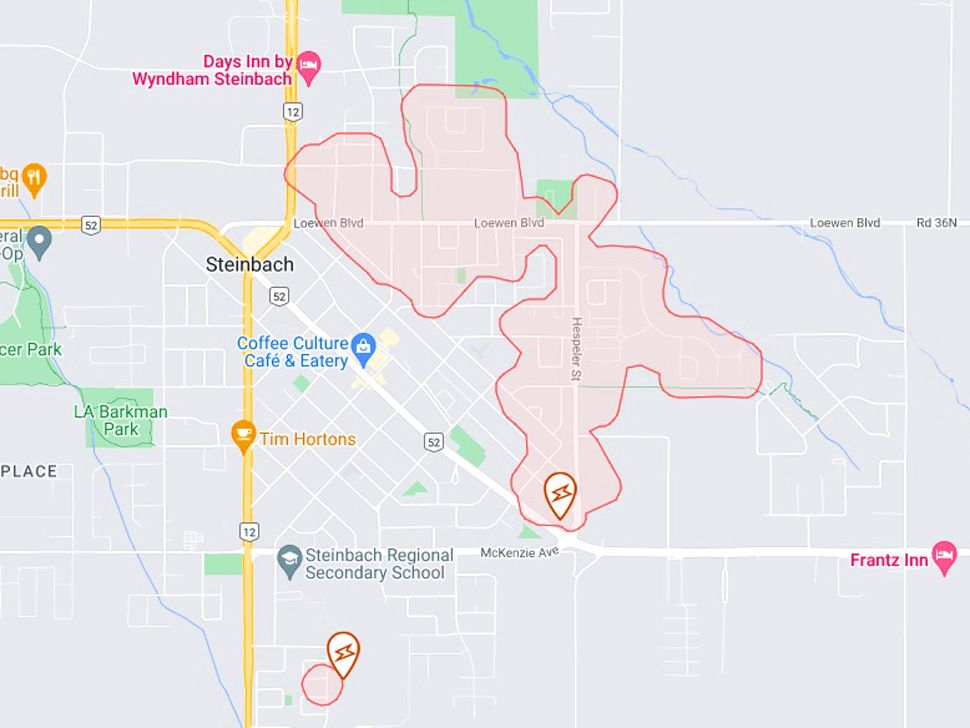 Steinbach Hydro outage update, portion of Loewen Boulevard closed ...