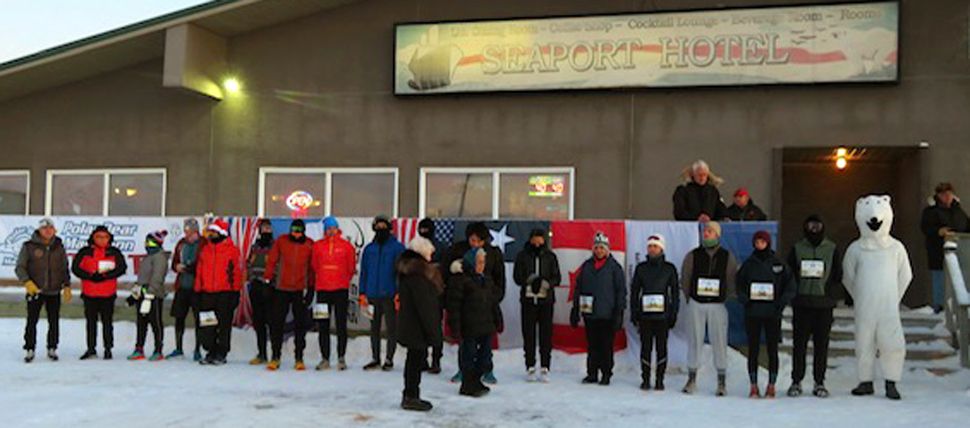 Runners endure subarctic temperatures and bears in Polar Bear Marathon ...