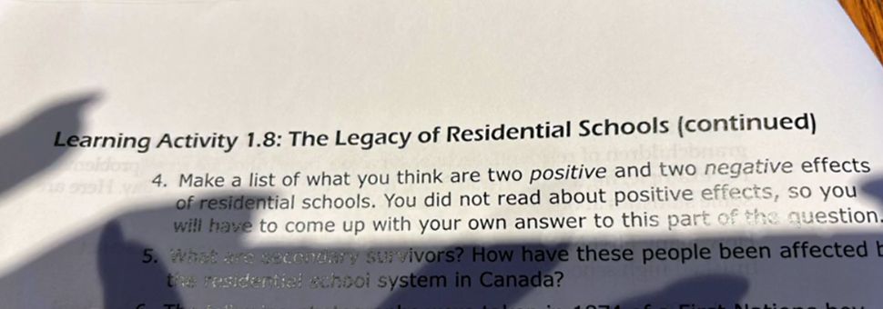 Hanover School Division regrets students being asked to list ‘positive effects’ of residential ...