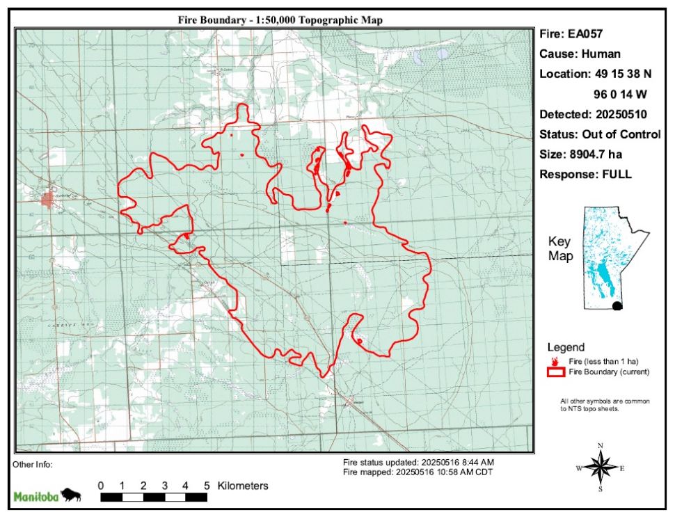 *UPDATE* RM of Piney wildfire grows to 8904.7 hectares; rain brings ...