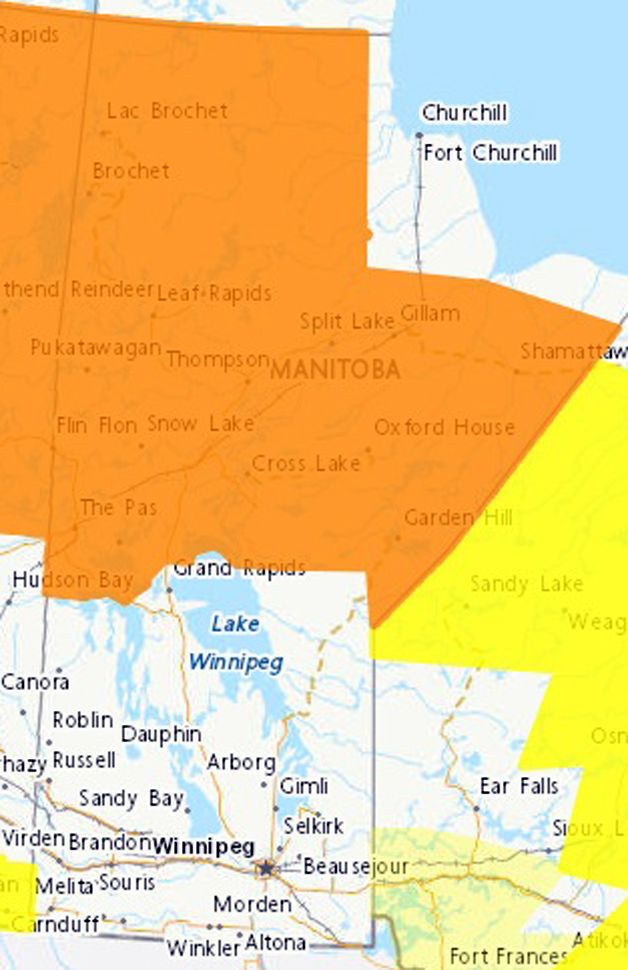 While Southern Manitoba enjoys heat, Northern Manitoba digs out of ...