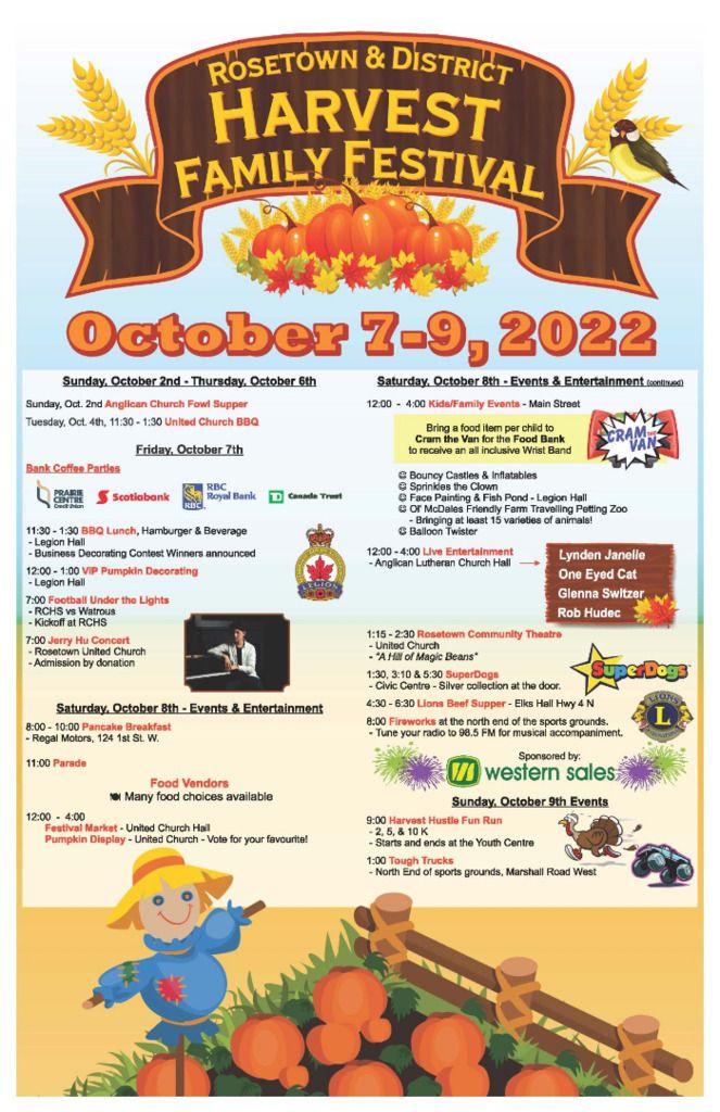 Rosetown Harvest Family Festival returns in full this weekend ...