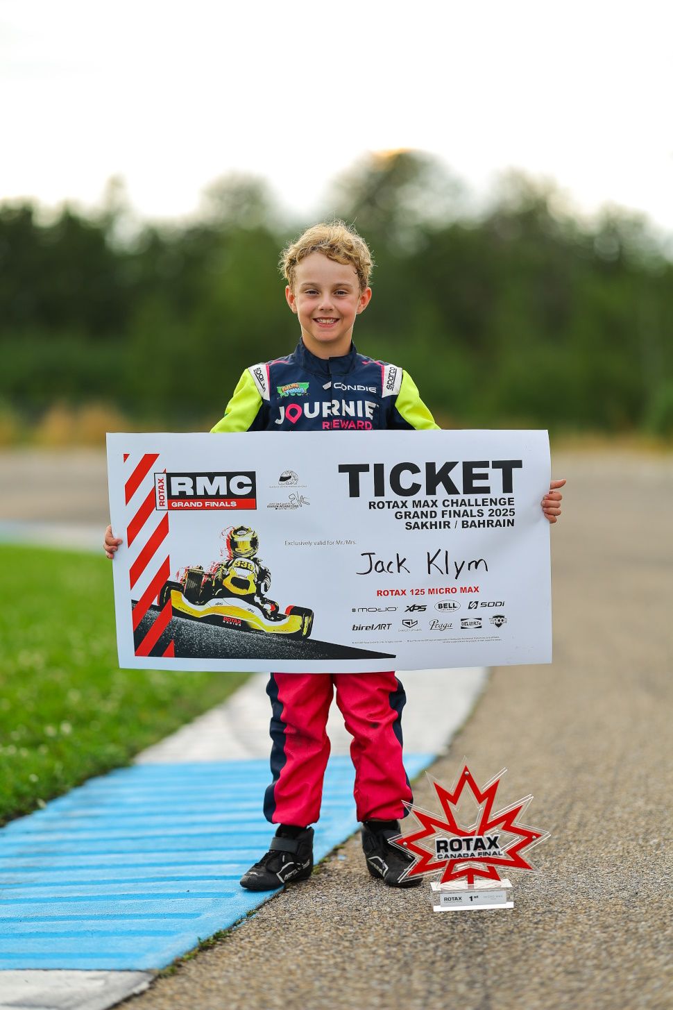 Nine-year-old Lumsden boy burning rubber on the go-kart track ...
