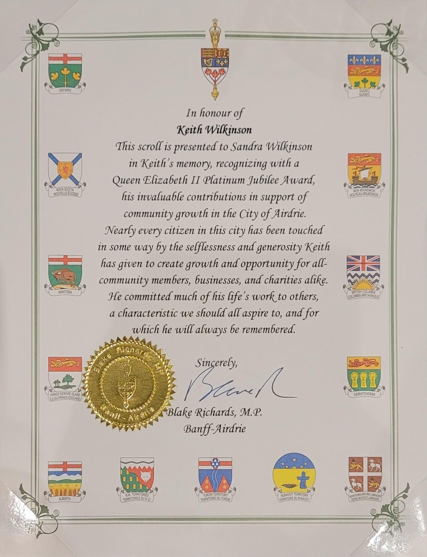 100 Airdrie Men celebrate major milestone, honour Keith Wilkinson ...