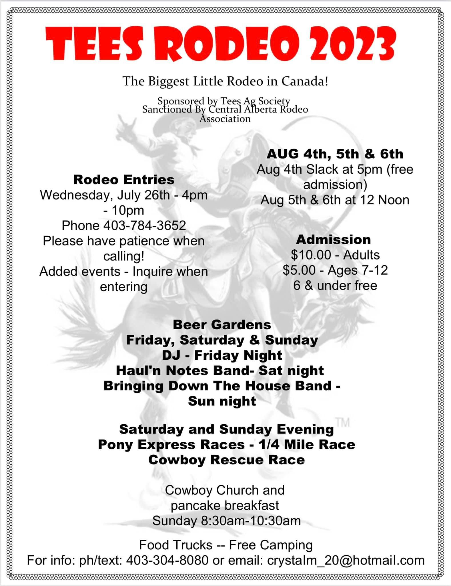 44th Tees Rodeo is happening this weekend - CentralAlbertaOnline.com ...