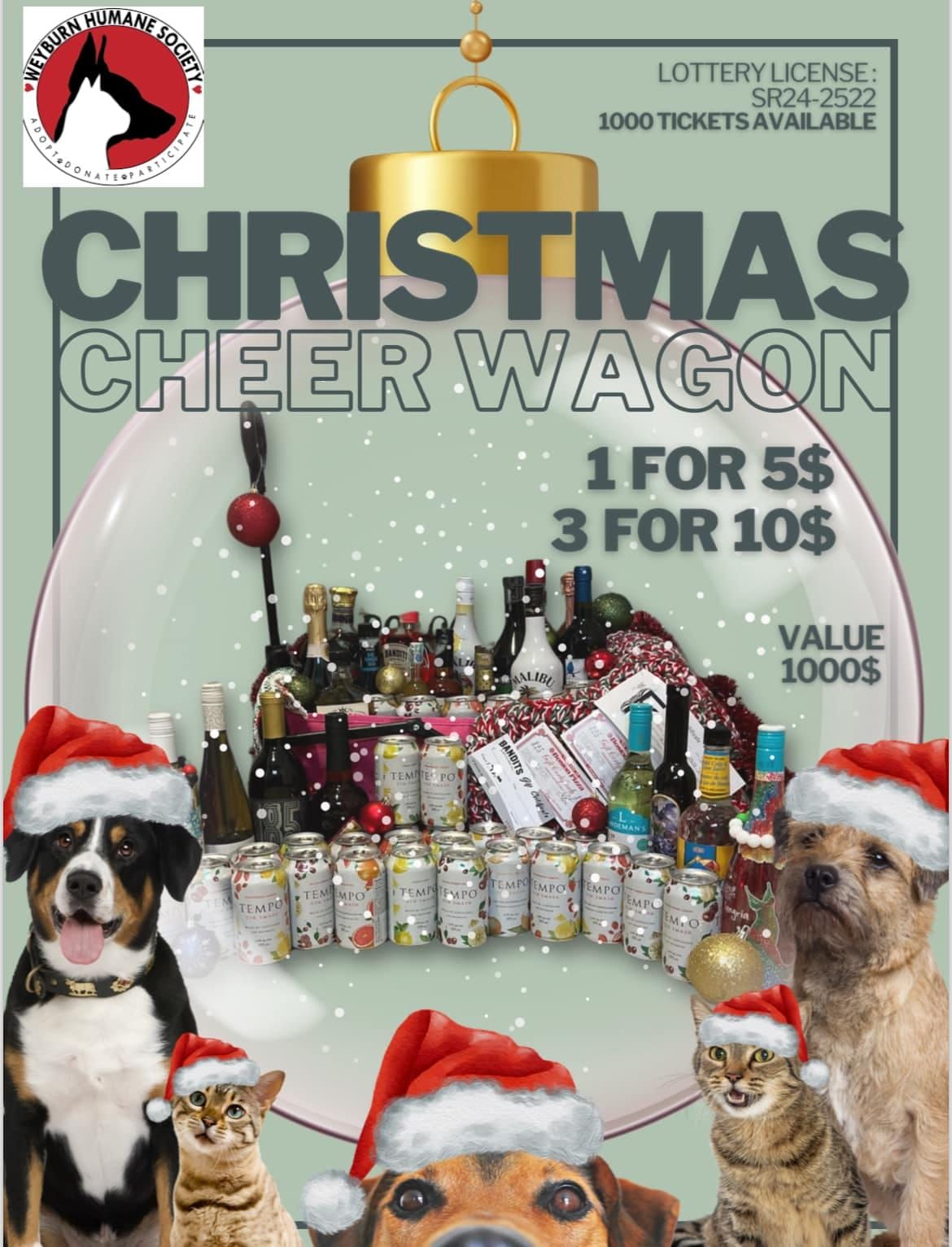 Holiday Cheer Raffle: Win big, help local pets! - DiscoverWeyburn.com ...