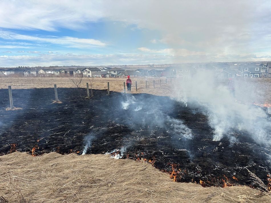 Strathmore firefighters conduct controlled burns across town ...