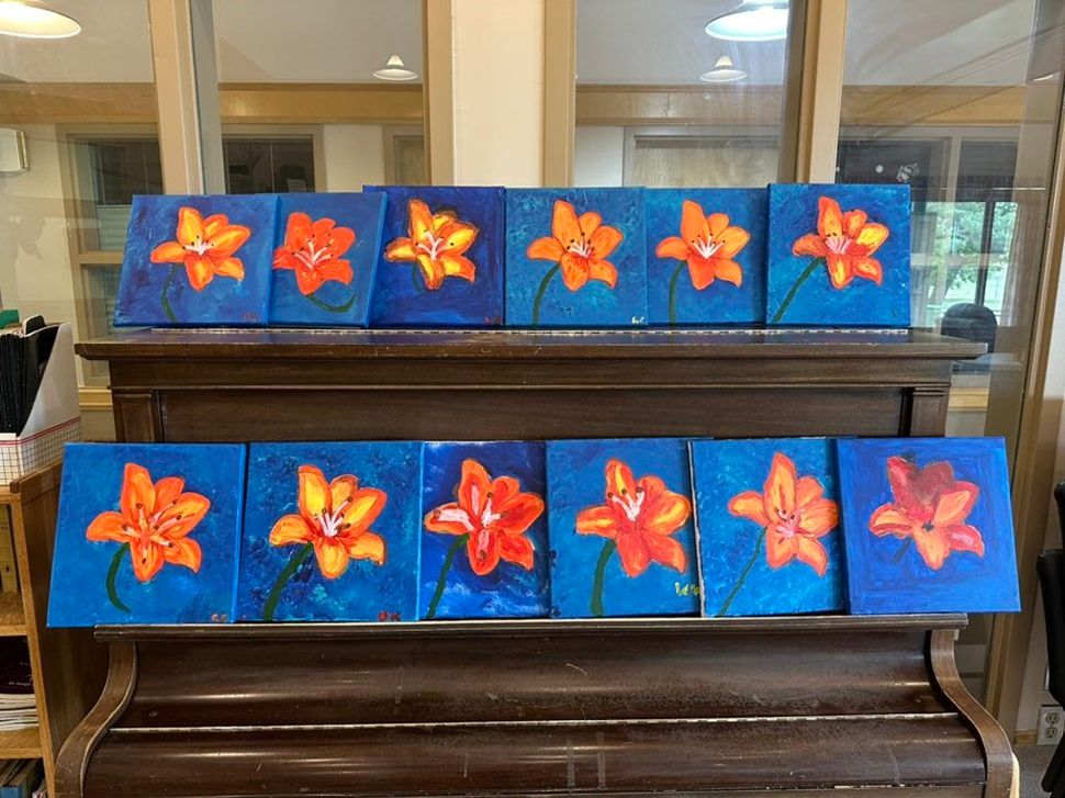 Residents get creative with prairie lilies at Eatonia Oasis Living ...