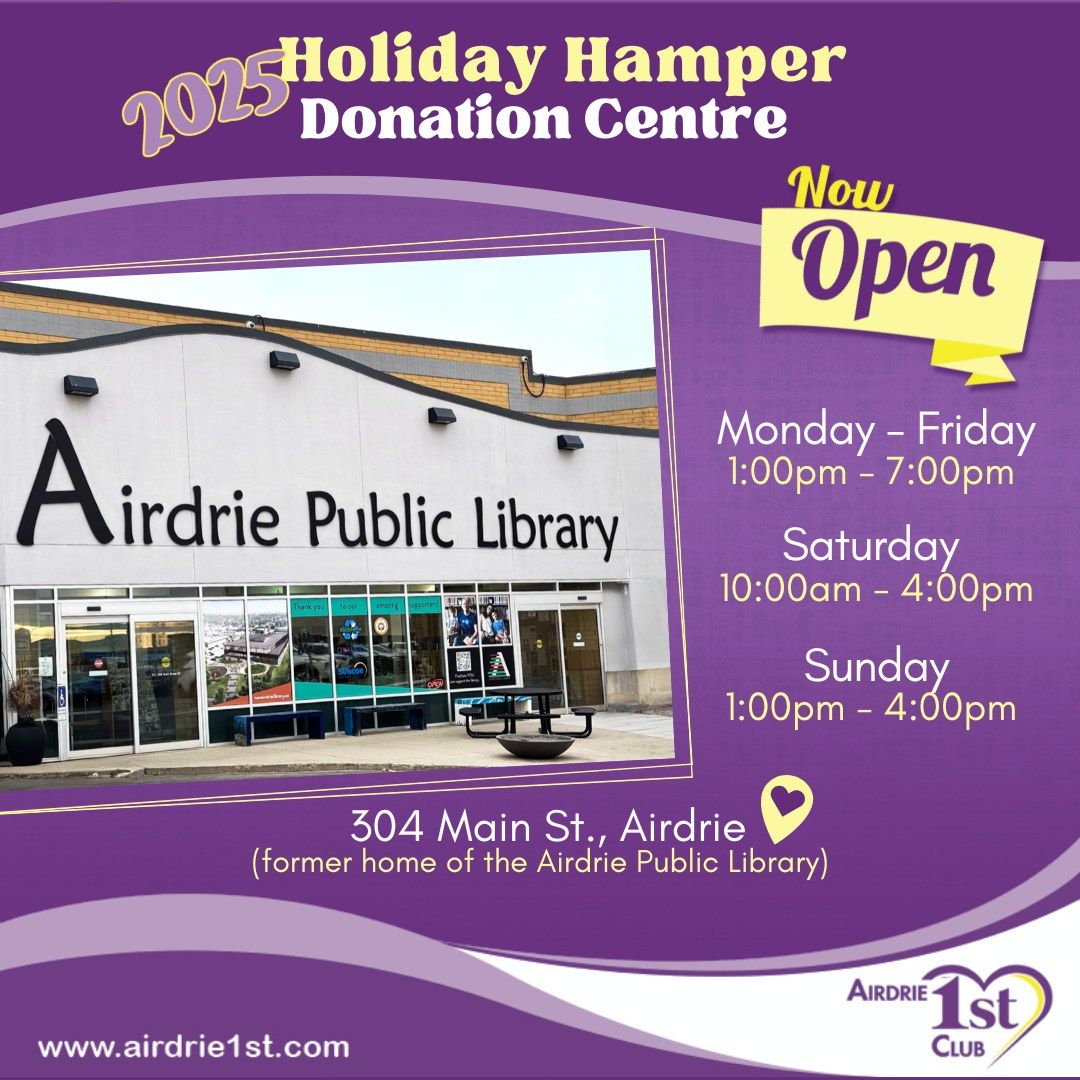 Airdrie 1st opens new holiday hamper donation centre - DiscoverAirdrie.com - Local News, Weather ...
