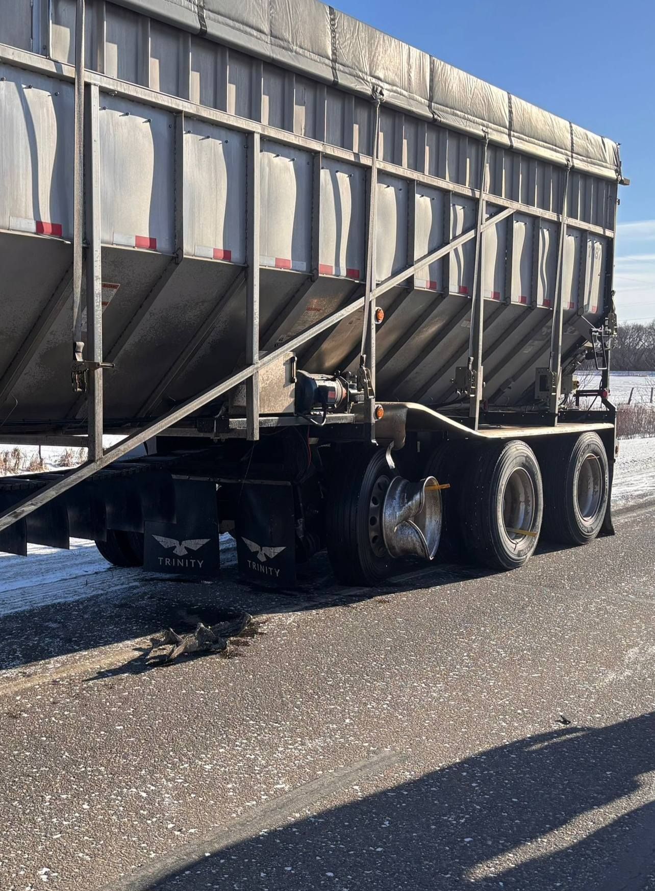 Two taken to hospital after pickup and semi collide near Austin ...