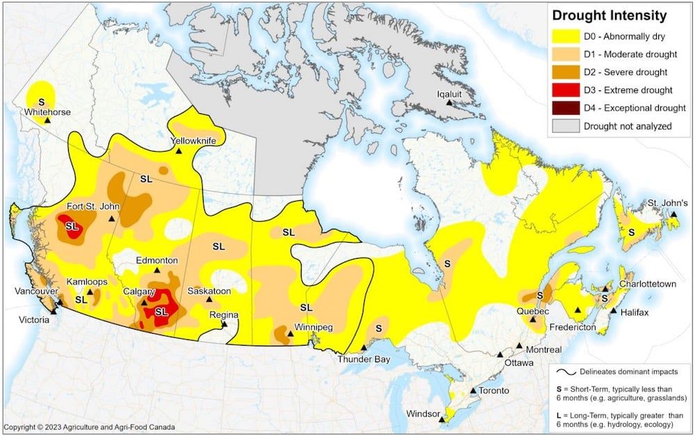 Hot, dry conditions pushing drought affected areas - DiscoverWeyburn ...