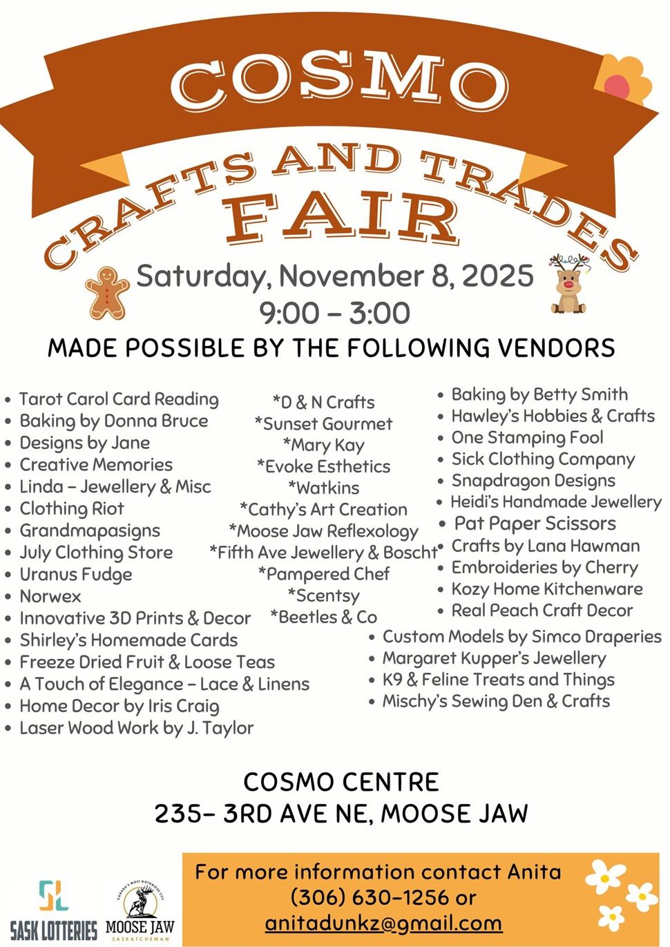 Cosmo Centre’s Fall Crafts and Trade Fair returns - DiscoverMooseJaw ...