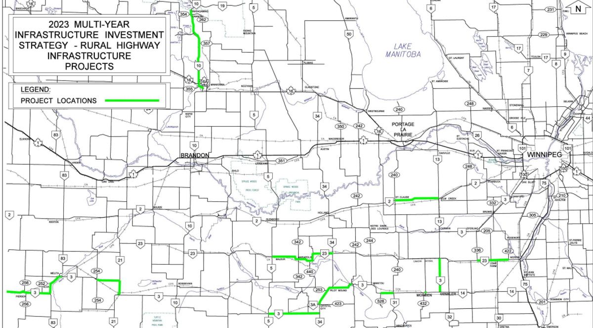 Major highway improvements coming to western Manitoba this summer ...