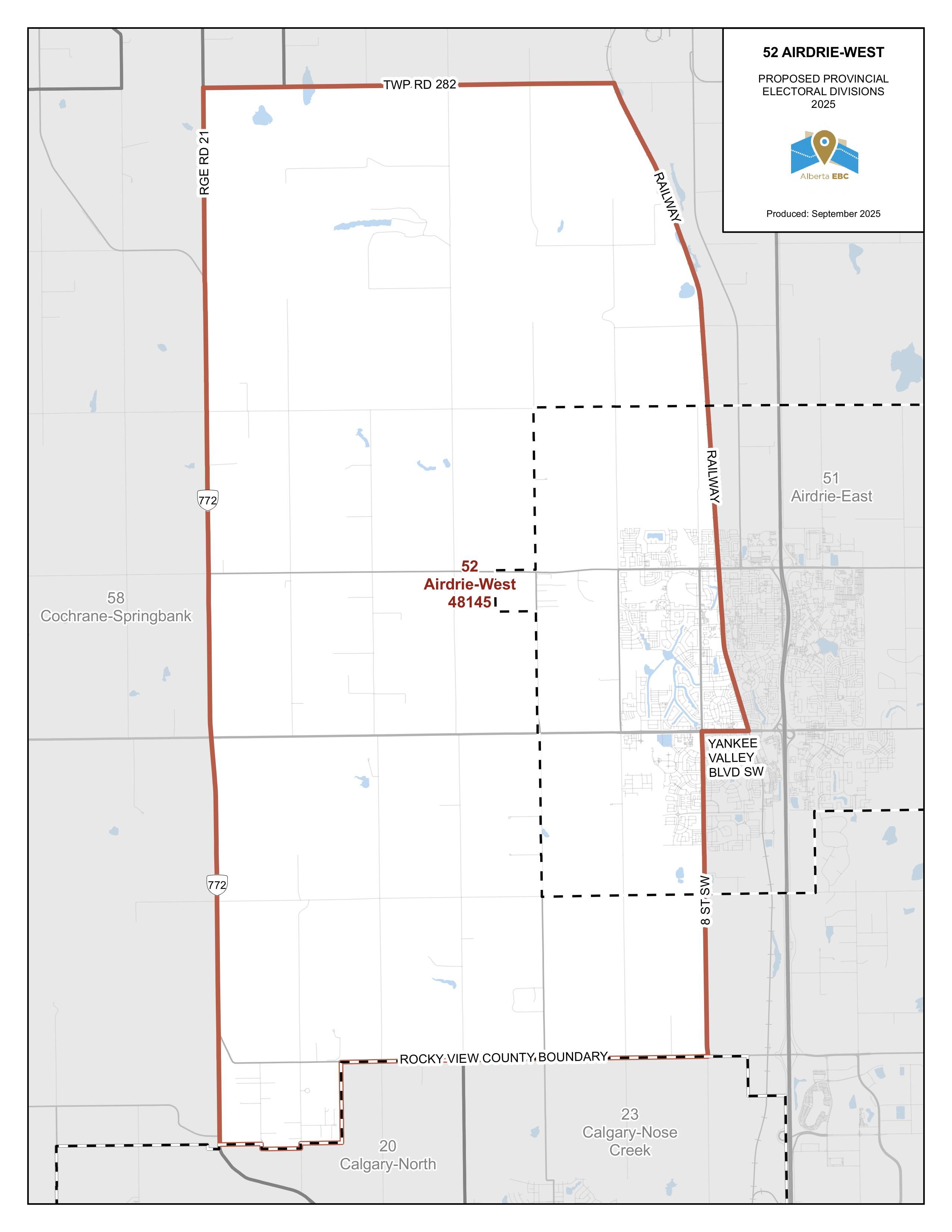 Commission proposes new Airdrie-West electoral division, boundary ...