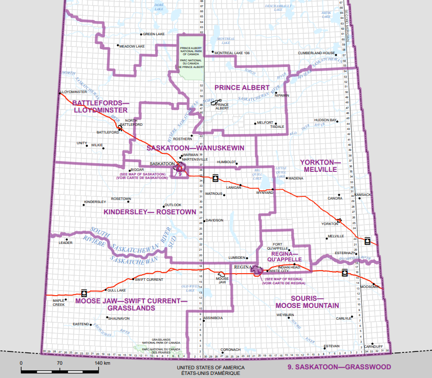 New federal electoral boundaries are being proposed for Saskatchewan ...