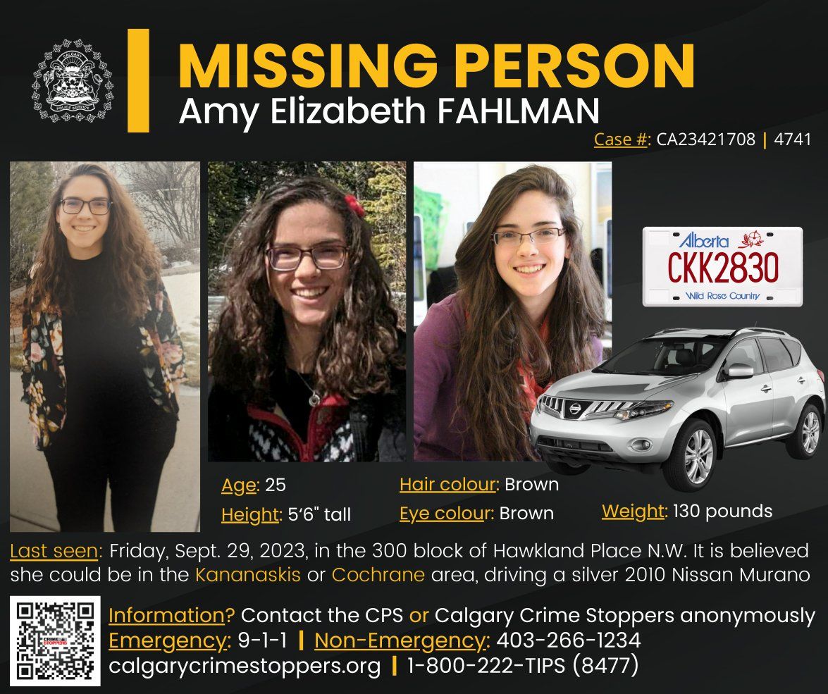 Missing Calgary woman's car may have been spotted north of Cochrane ...