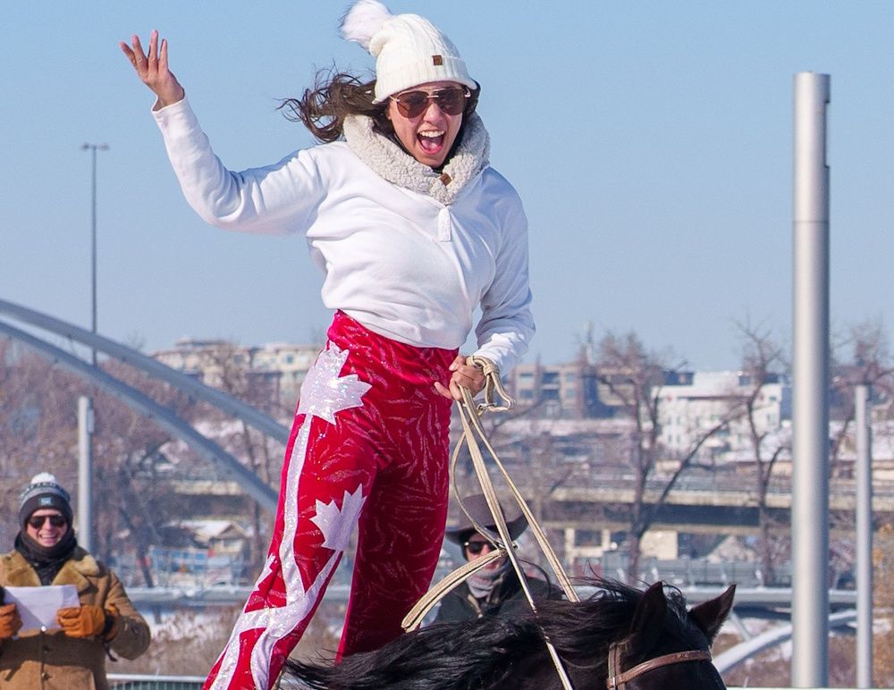 Strathmore trick rider Gracie Piper conquers snow and nerves at ...