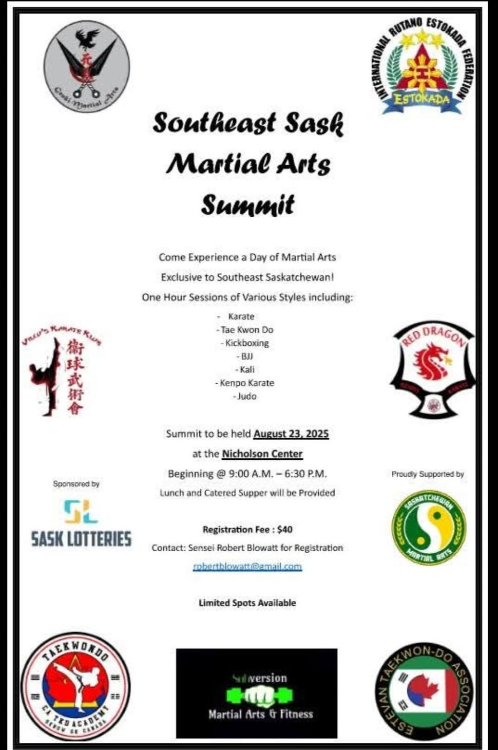 Learn, train, and connect at SE Sask Martial Arts Summit ...