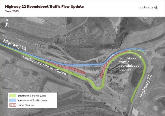 Traffic changes coming soon to Hwy 1A/22 interchange - CochraneNow ...