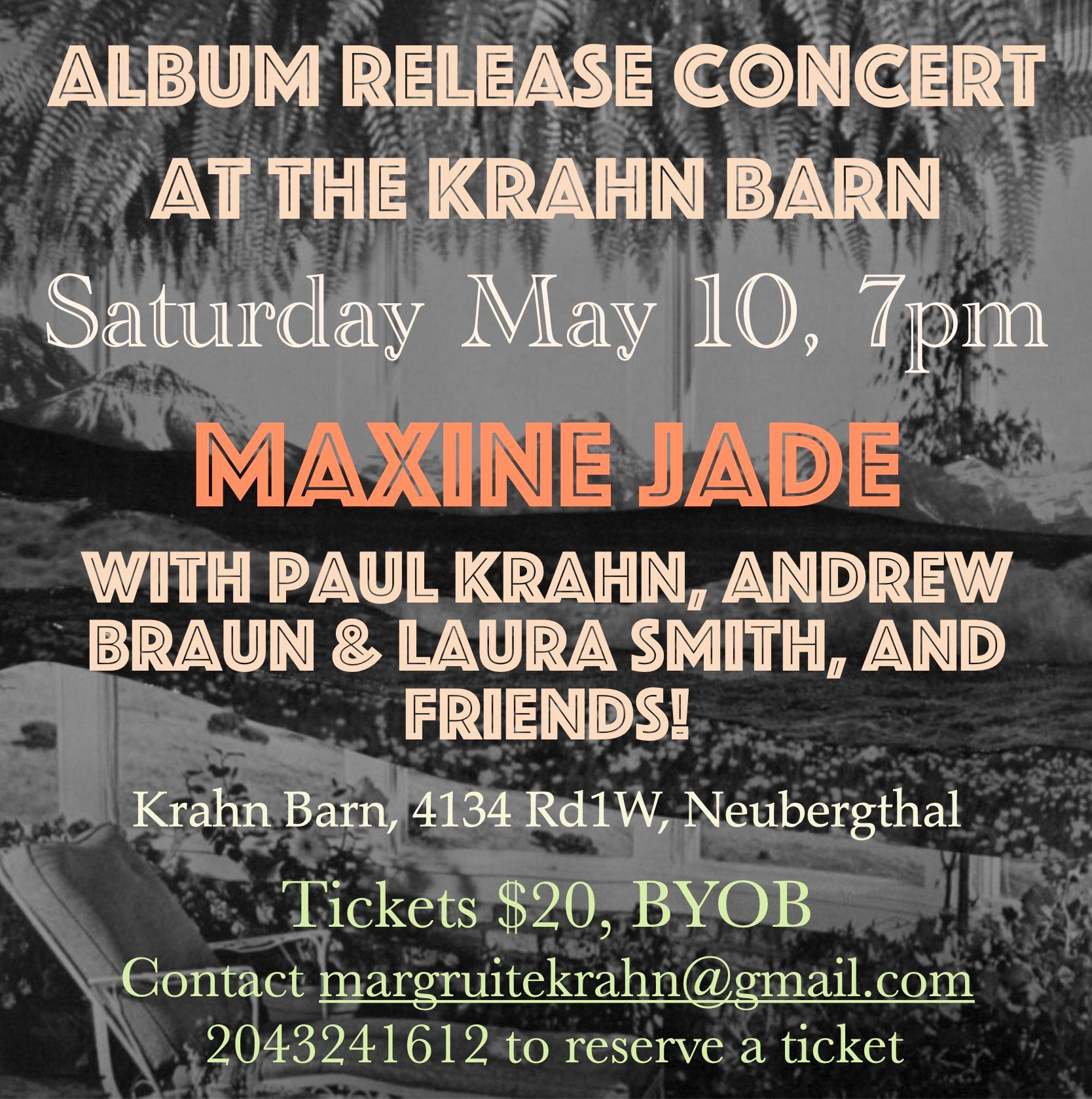 Maxine Jade takes the stage in Neubergthal this weekend for an album ...