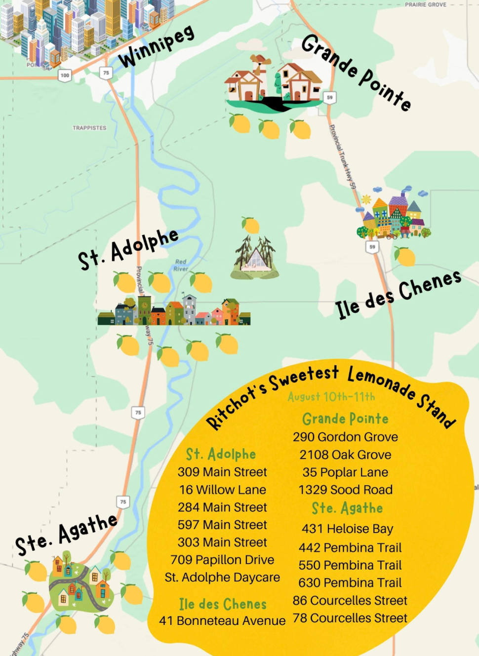 20 different lemonade stands throughout Ritchot compete to see who is ...
