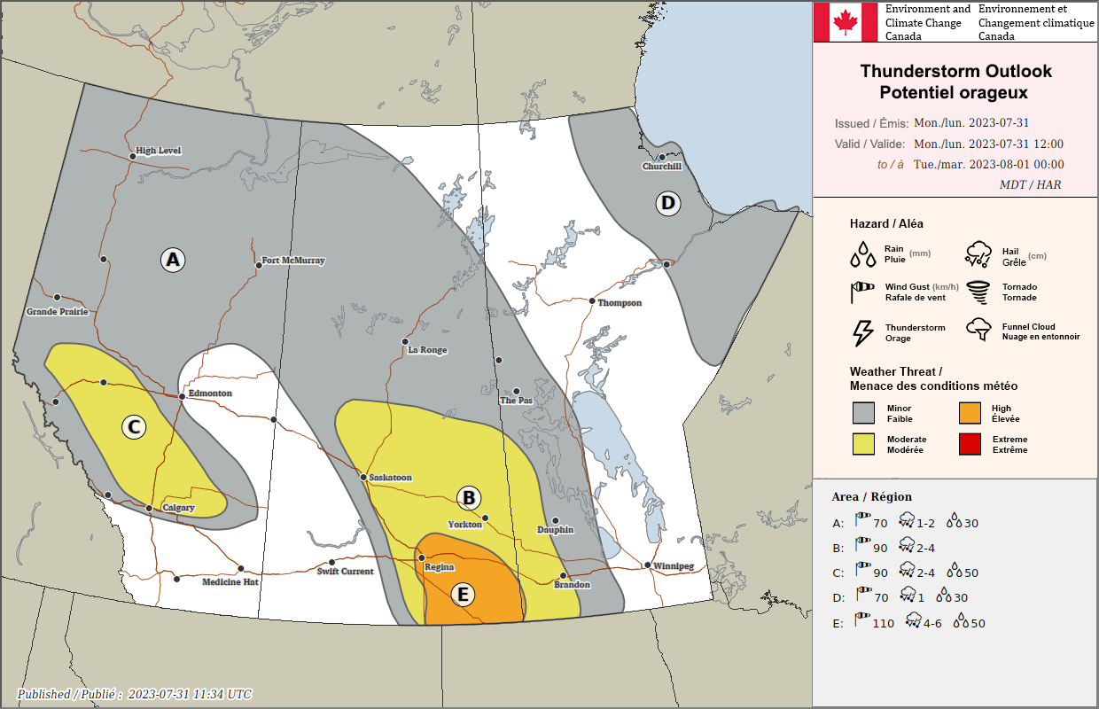 Severe storms, tornado risk target West Central Saskatchewan Wednesday ...