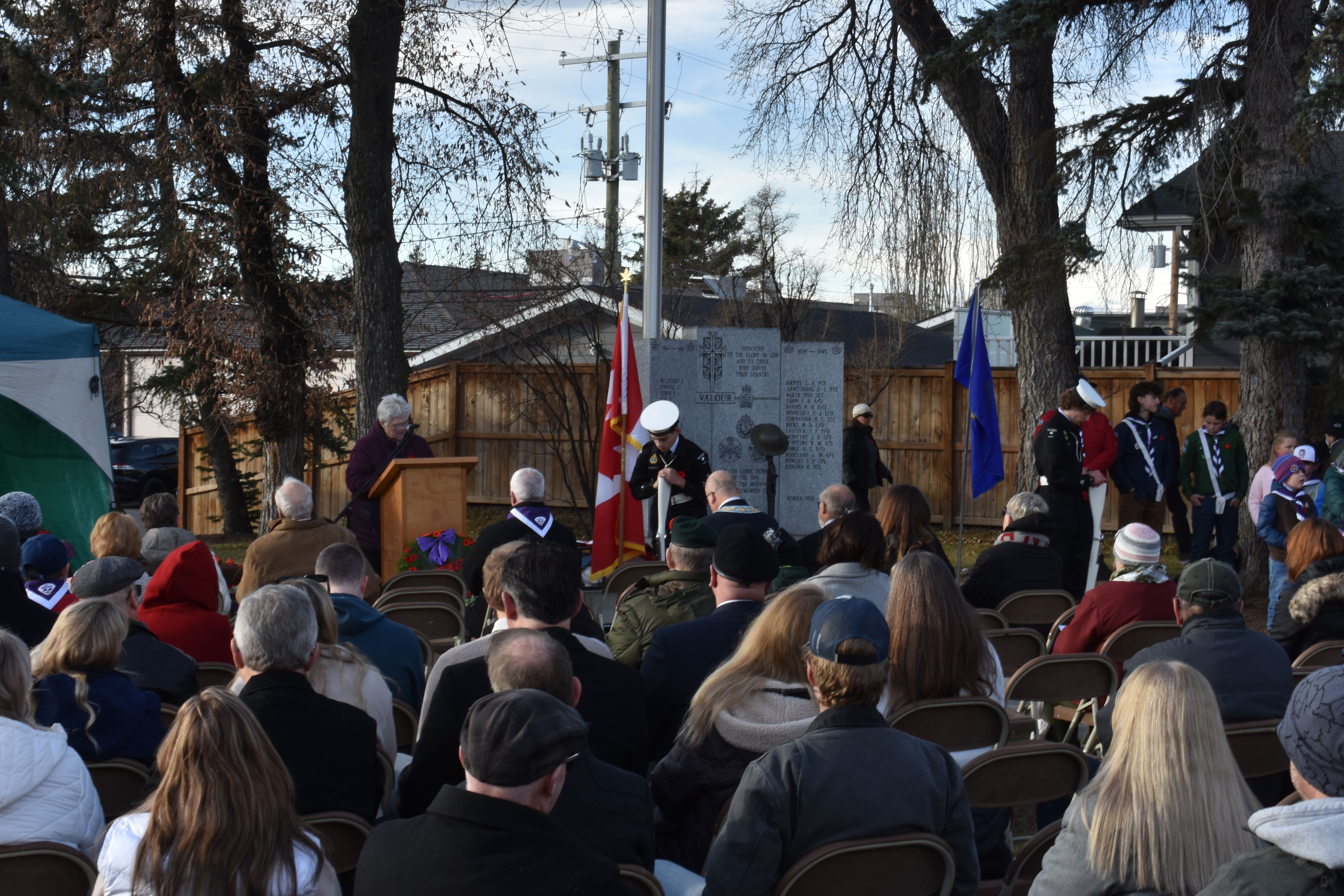 Annual Remembrance Day ceremony held at Okotoks Cenotaph ...