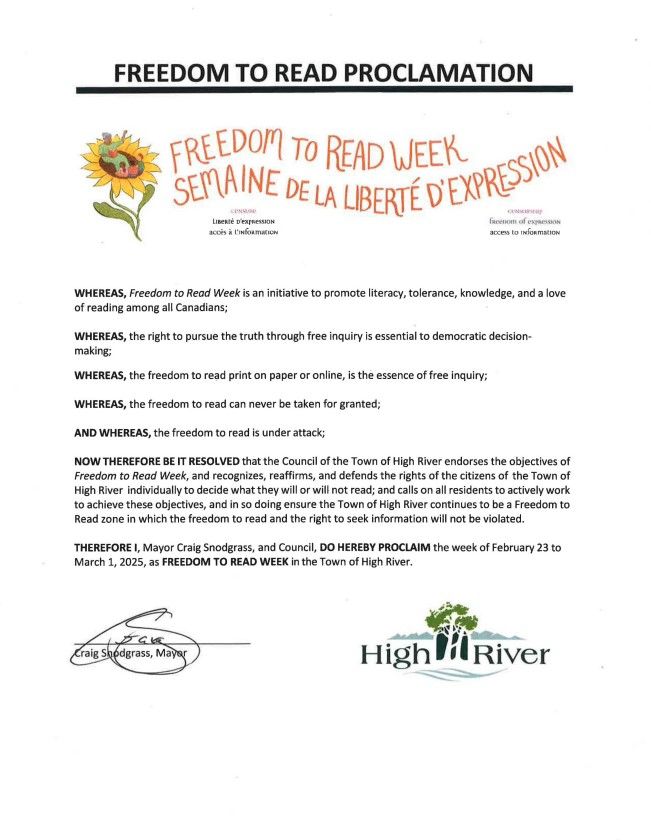 Town proclaims Freedom to Read Week - OkotoksOnline.com - Local news ...