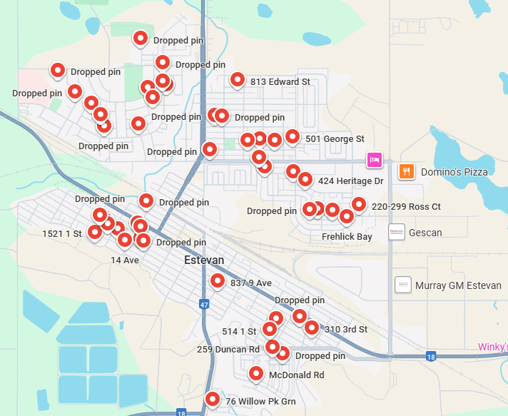 Estevan resident creates interactive Halloween map for community ...