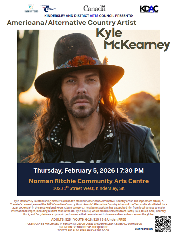Kyle McKearney bringing award-winning Americana tour to Kindersley Feb ...