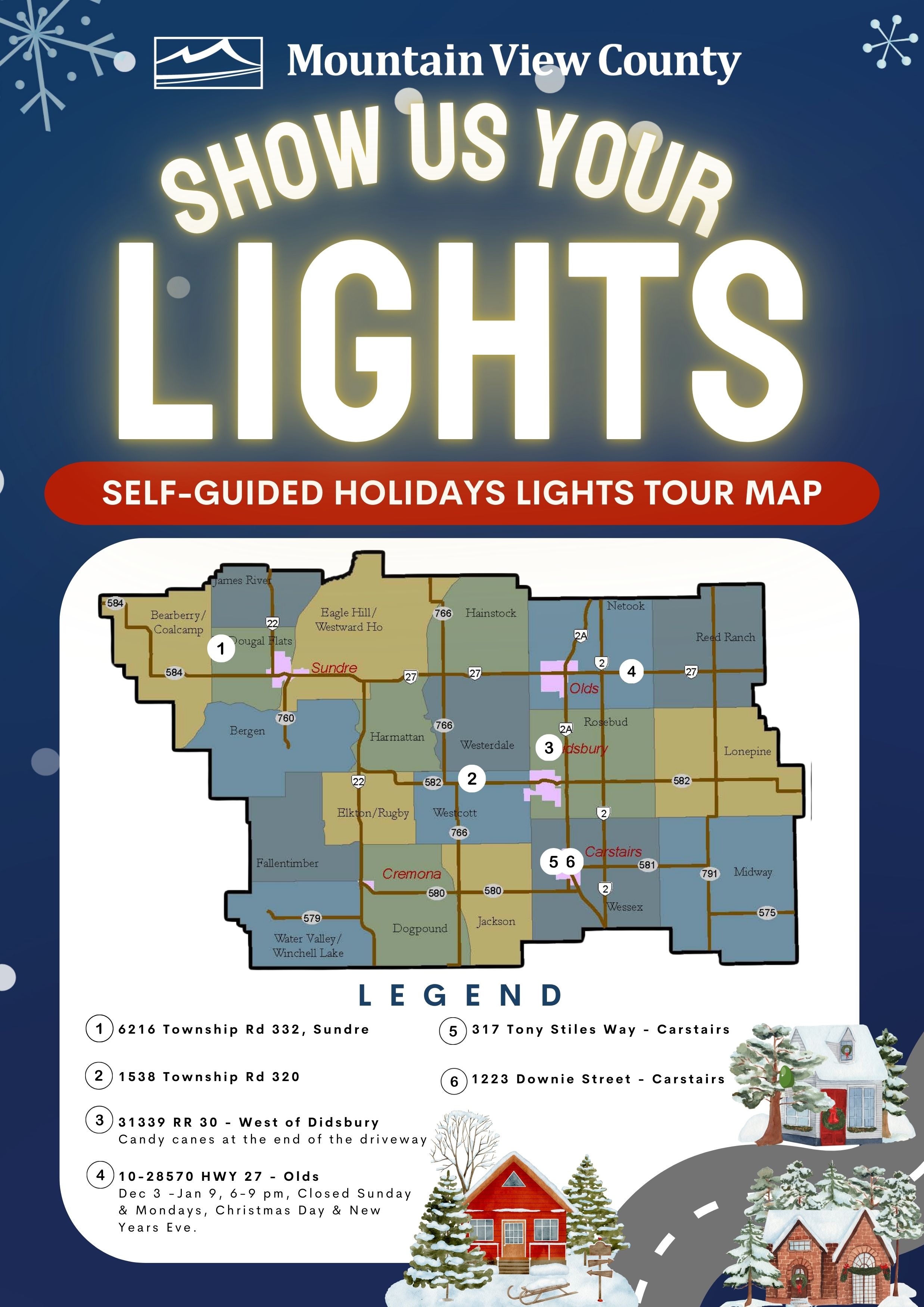 From Airdrie to Olds: Your ultimate holiday lights road trip map ...