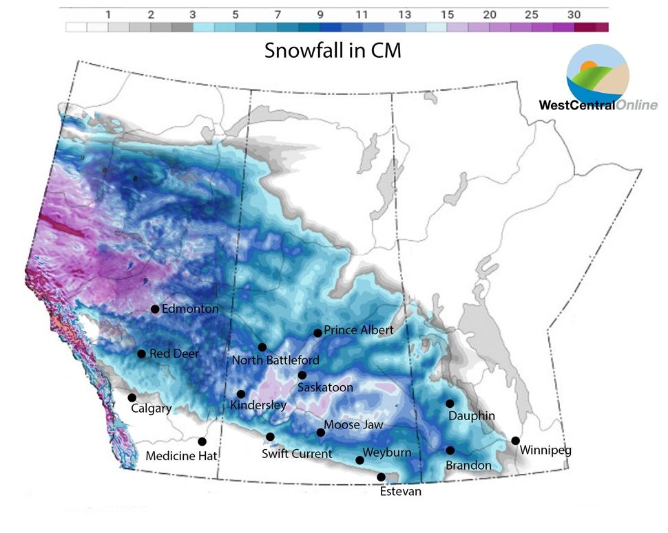 Snow and winds to impact travel across west central Saskatchewan for ...