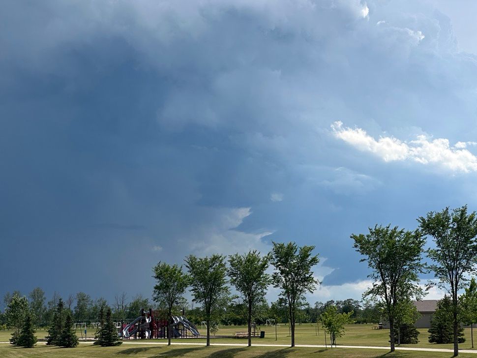 Severe storm watch in effect as hail hits Dominion City, rotation ...