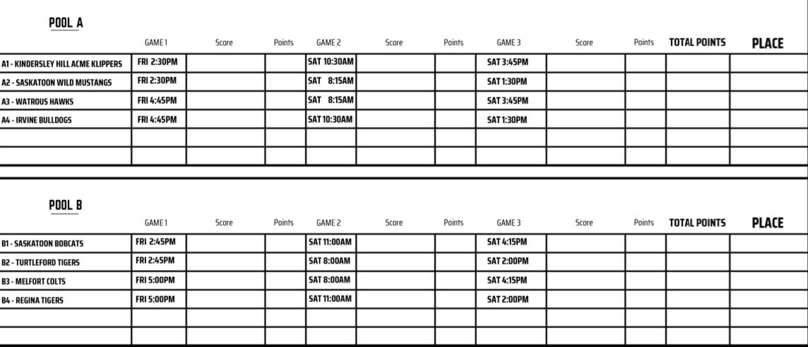 U13 Klippers "Winter Classic" coming up this weekend ...