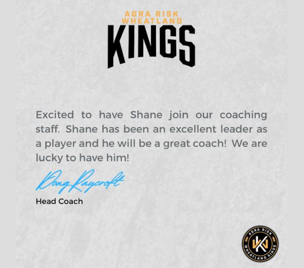 Agra Risk Wheatland Kings welcome Shane Fraser as Assistant Coach ...