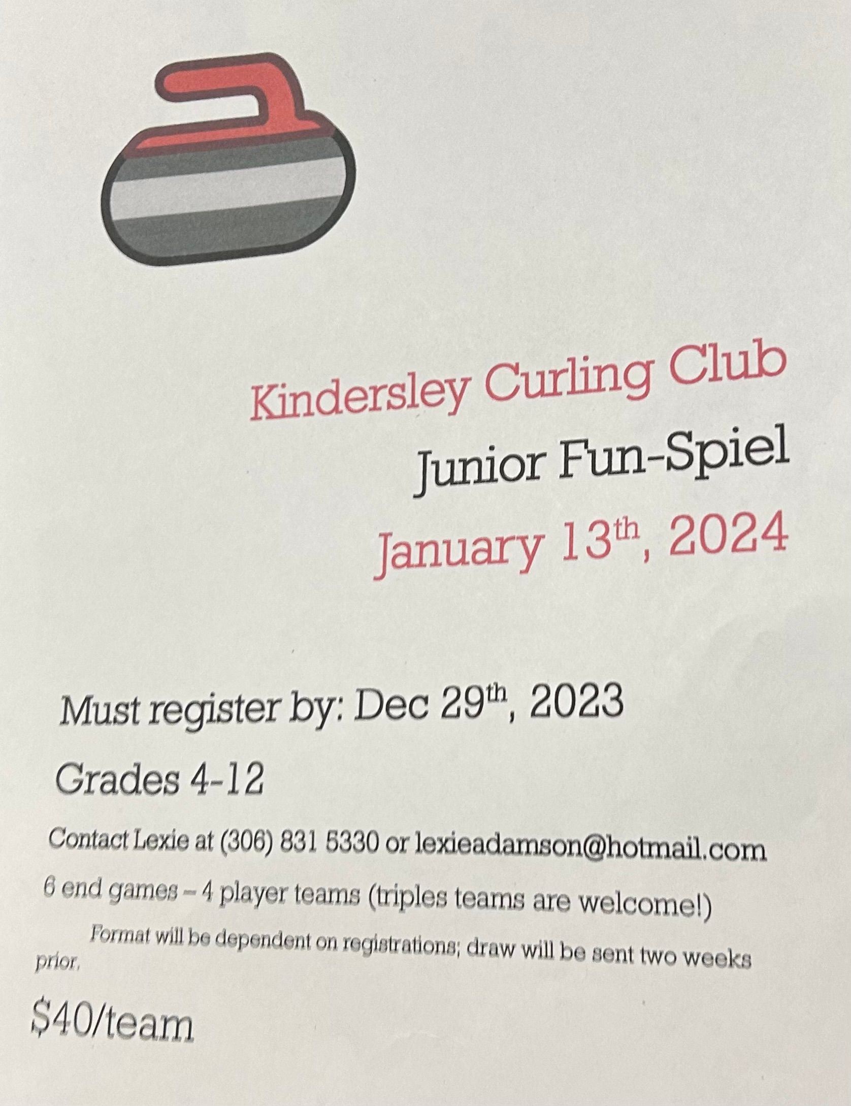 Youth curlers being invited to 2024 "funspiel" in Kindersley ...