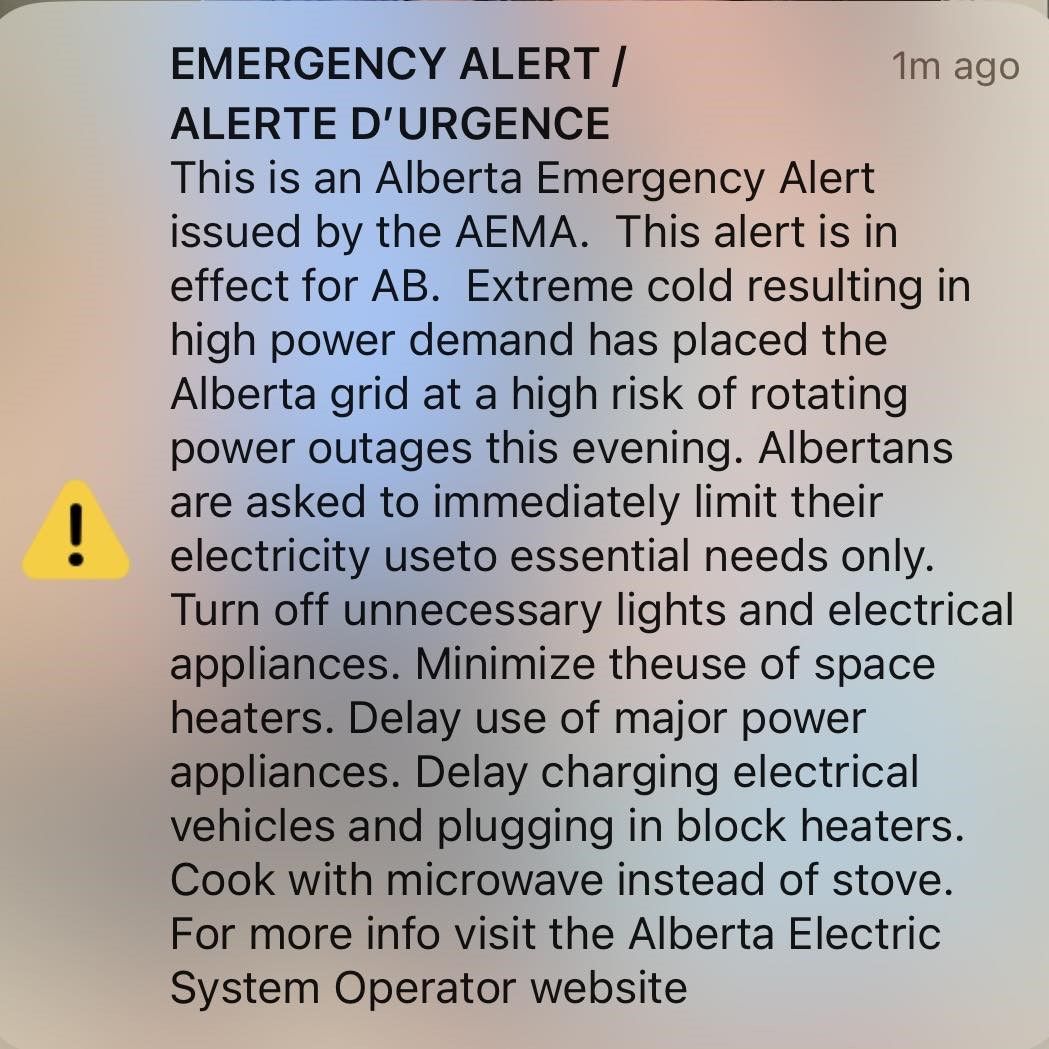 Alberta-wide emergency alert issued - CochraneNow: Cochrane, Alberta's ...