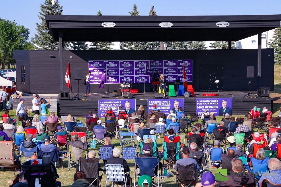 "We have a strong message for families," says Bernier as supporters ...