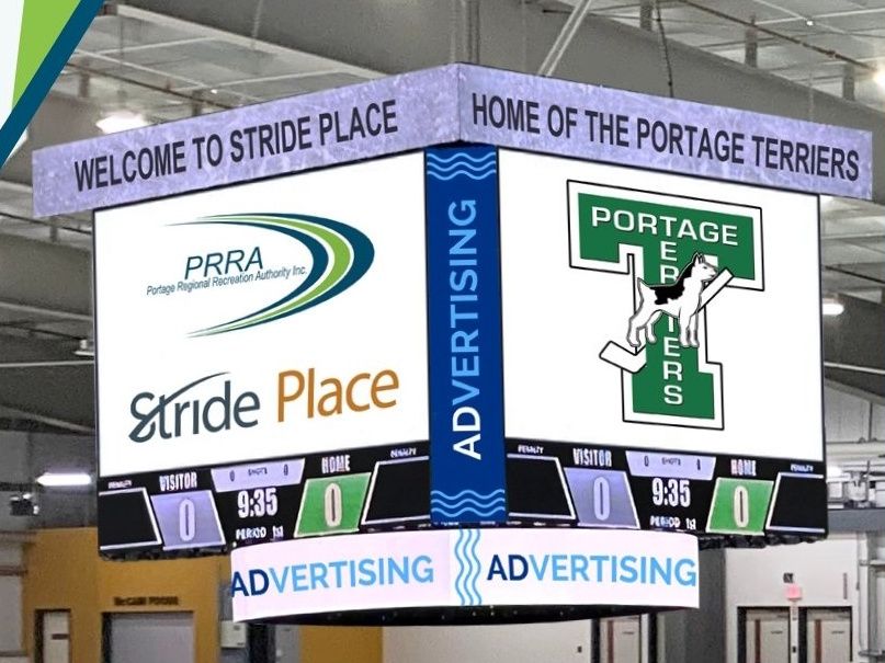 New video score clock to light up Stride Place - PortageOnline.com ...