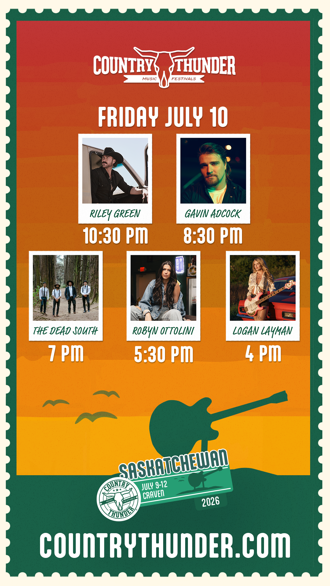 Riley Green, Lainey Wilson and more set to headline Country Thunder ...