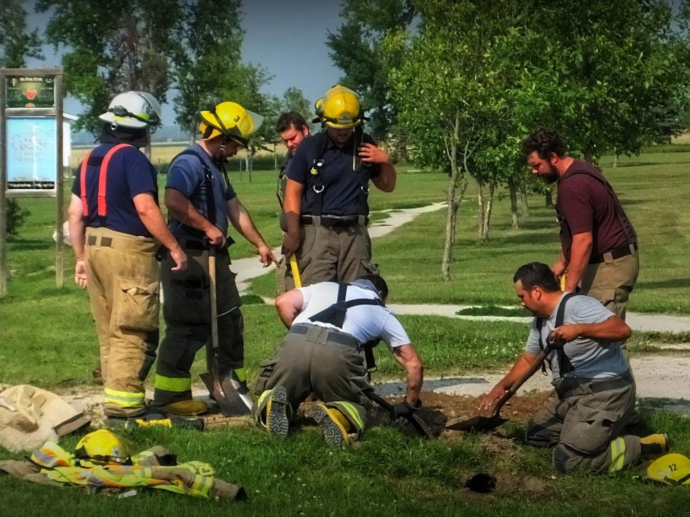 Dog trapped in culvert saved by the Ste. Anne Fire Department - SteinbachOnline.com - Local news ...