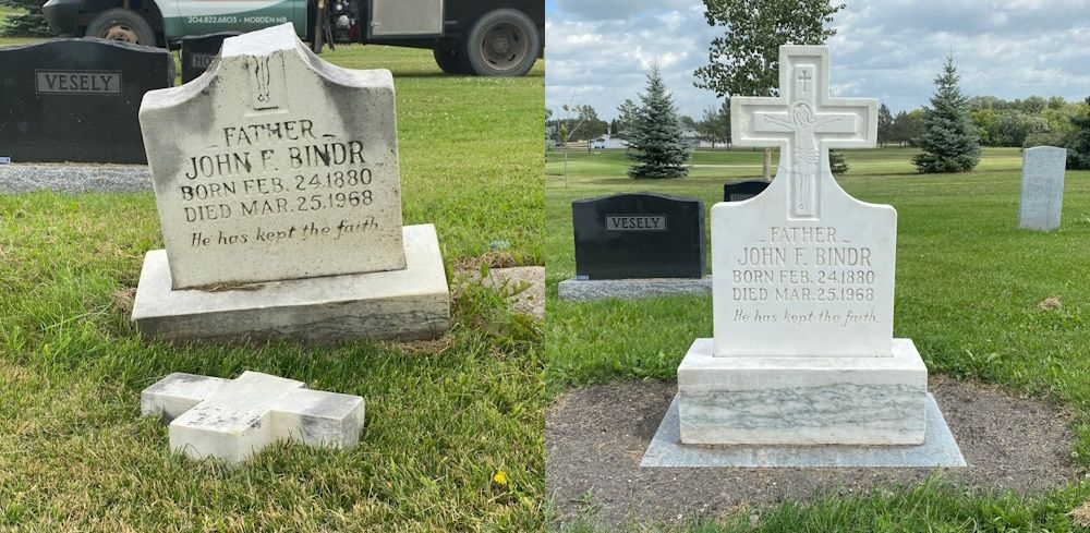 Morden invests in aging monuments at Hillside Cemetery ...