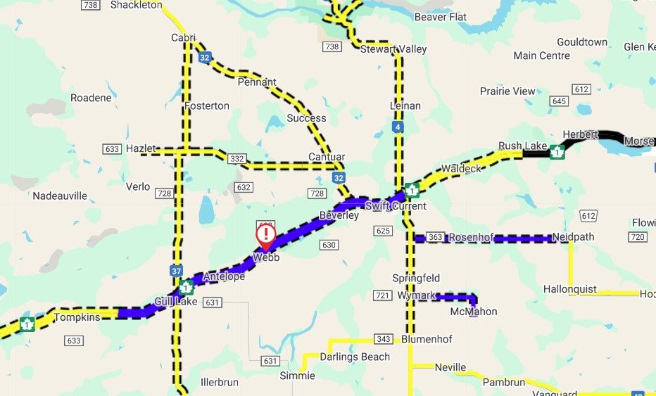 Travel not recommended on trio of southwest highway ...