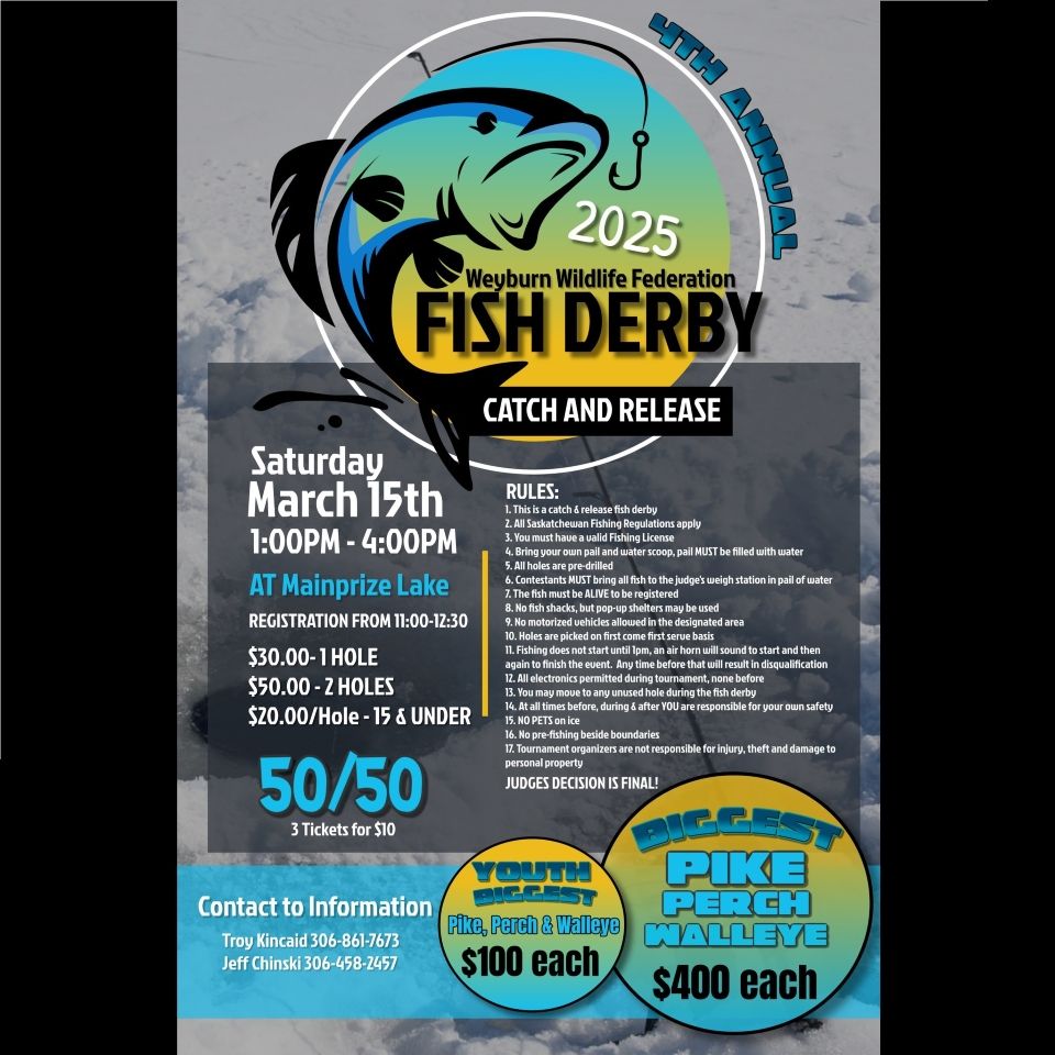 Reel in big prizes: Weyburn's 4th annual Fish Derby at Mainprize ...