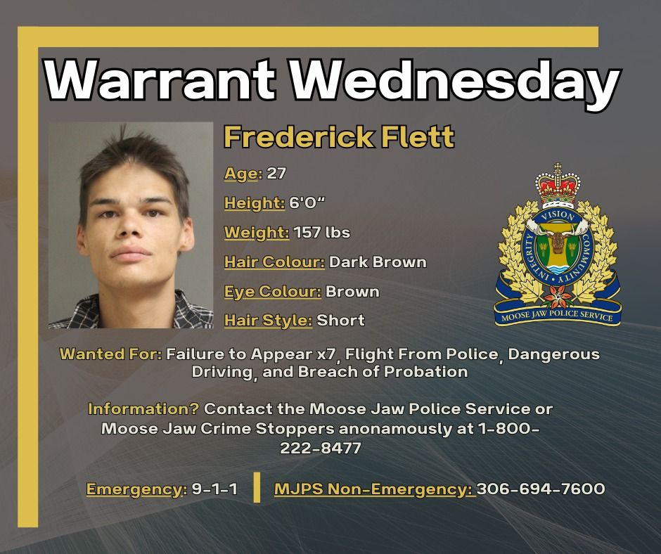 Police seek Frederick Flett for Warrant Wednesday - DiscoverMooseJaw ...