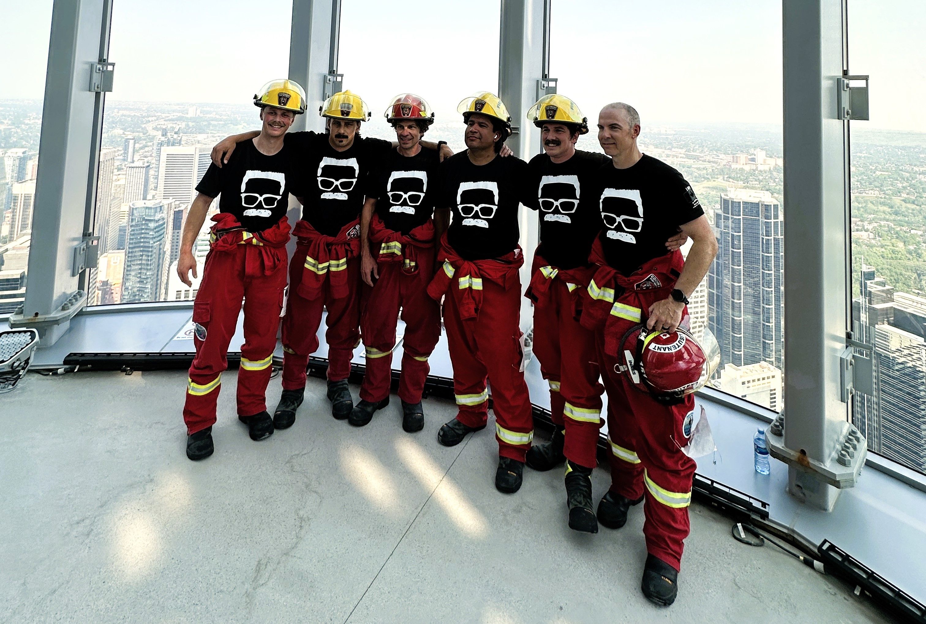Firefighters soar to new heights in honour of Huw Jeffries ...