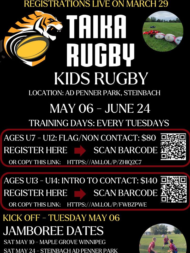 Youth rugby program rebranded as TAIKA Kids Rugby - SteinbachOnline.com ...